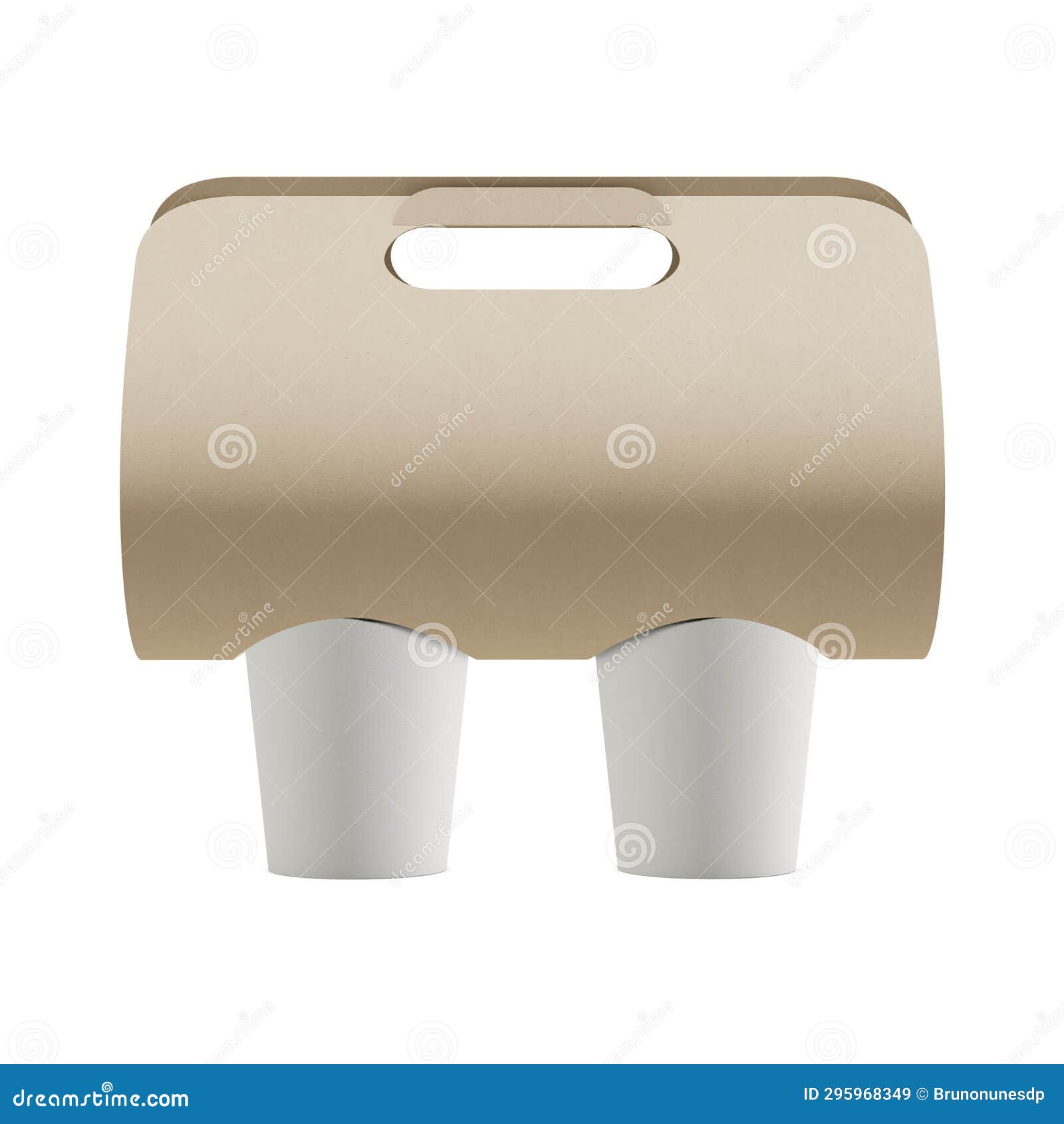 A Image of Two Coffee Cups in Carrier Isolated on a White Background ...