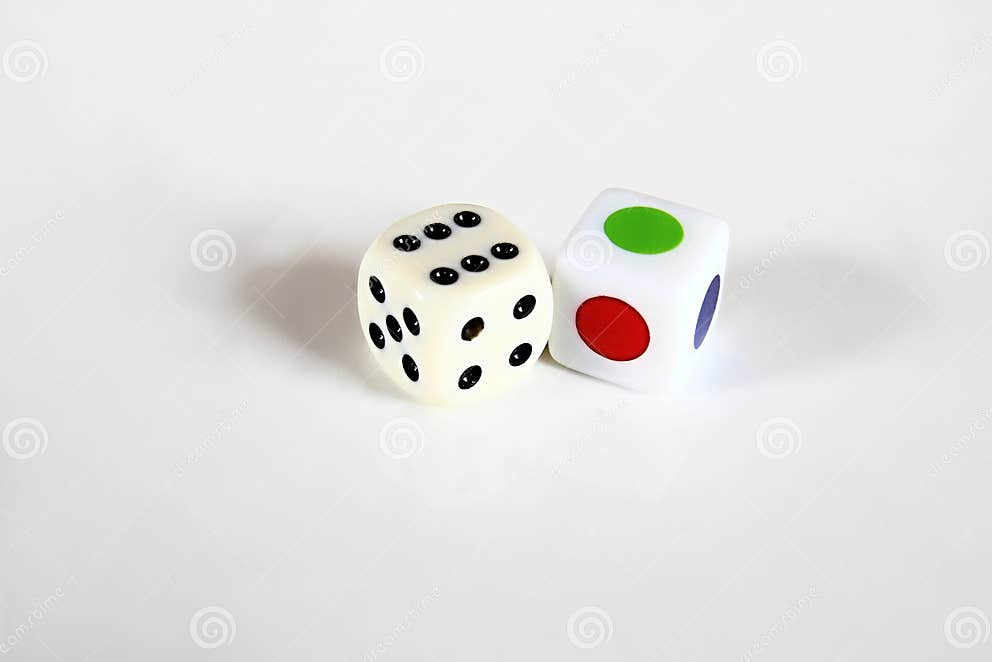 Two dice on a table stock photo. Image of casino, lose - 121516084