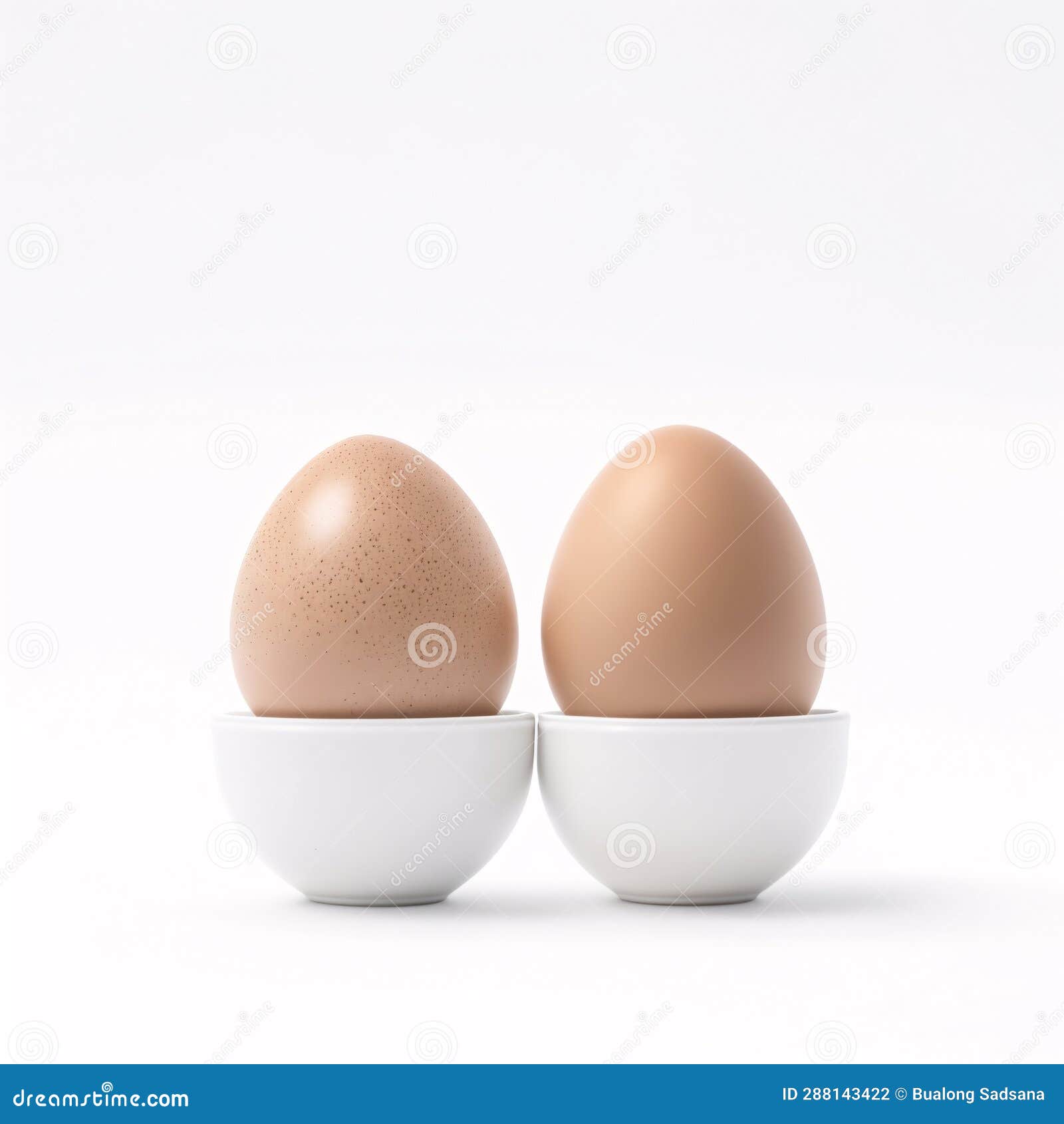 Two Eggs are Isolated on a White Background. Stock Illustration ...