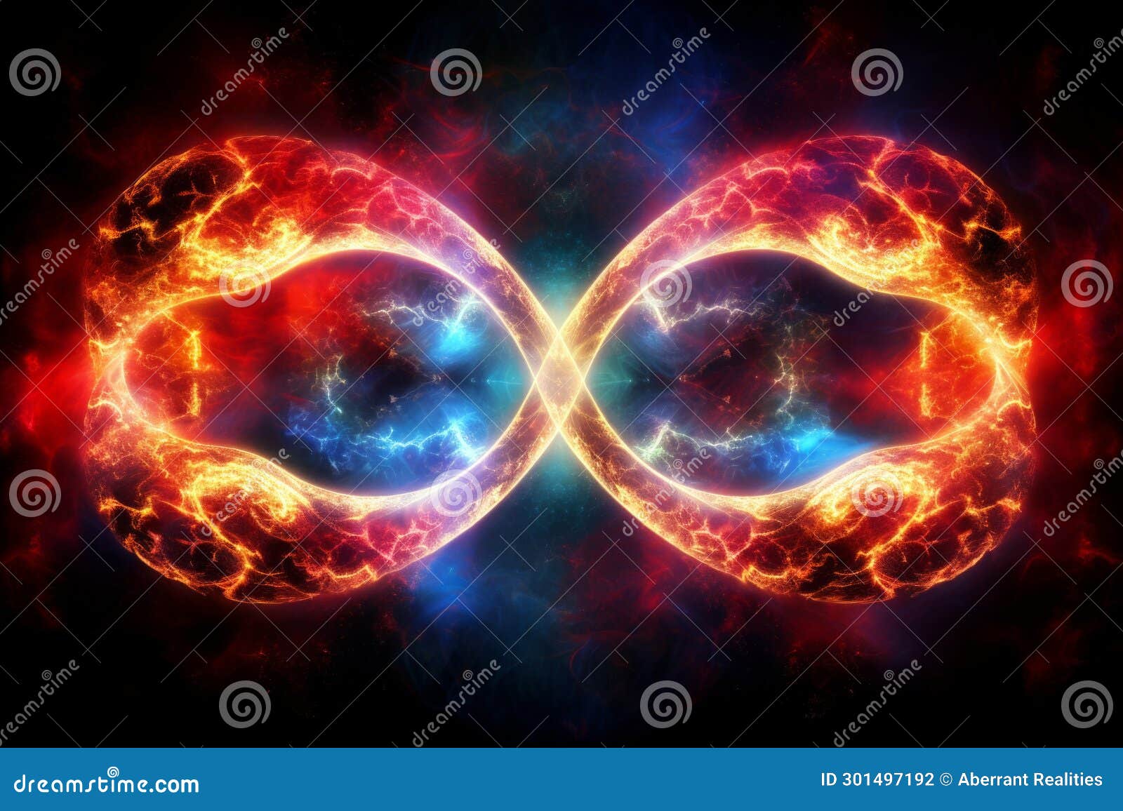 An Image of Two Fire and Smoke Symbols in the Shape of an Infinity Sign ...