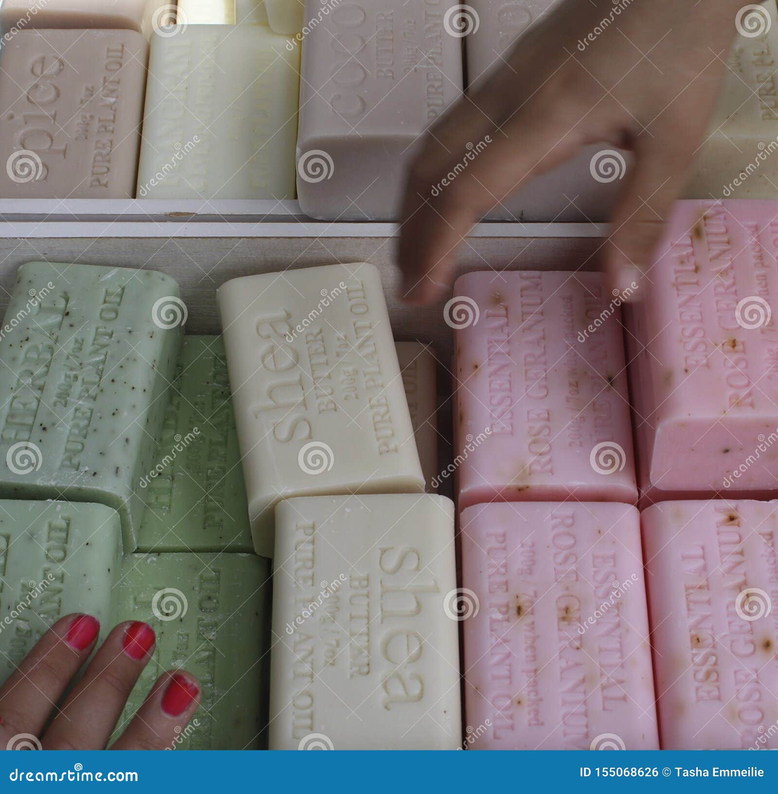 Selecting Hand Made Soap stock photo. Image of lavender - 155068626
