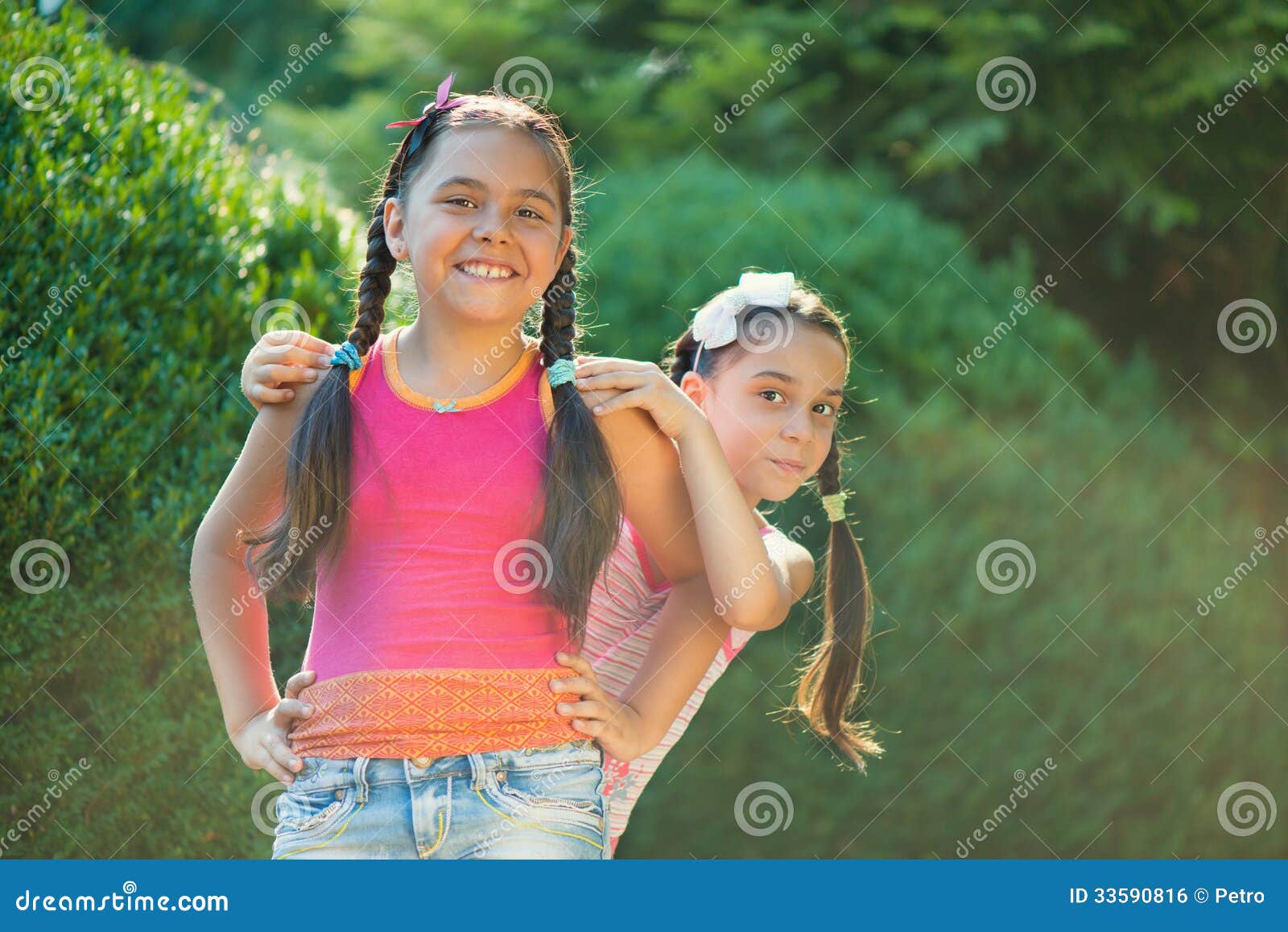 Image of Two Happy Sisters Having Fun Stock Photo - Image of happiness ...