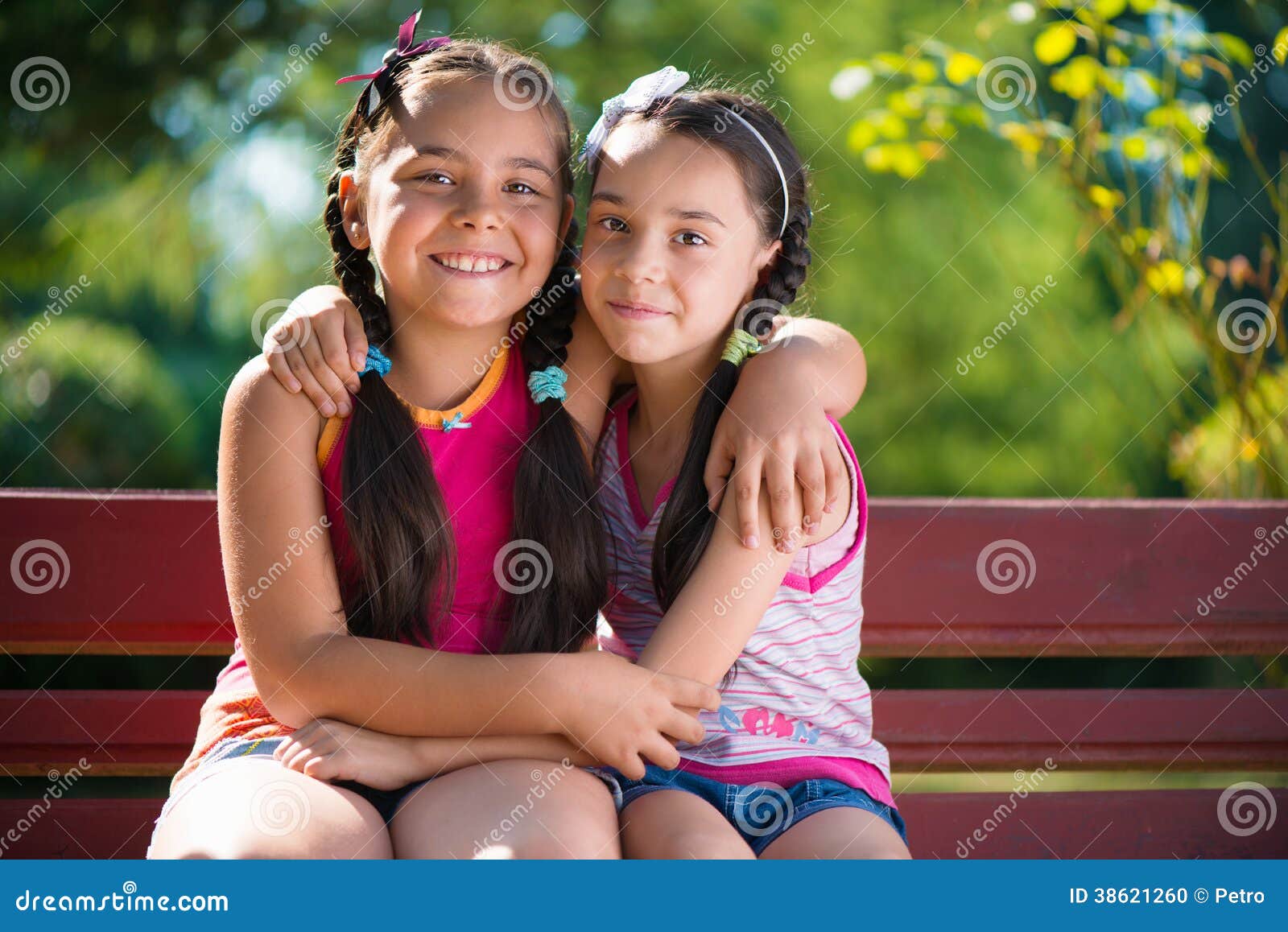 Image of Two Happy Sisters Having Fun Stock Photo - Image of kids ...