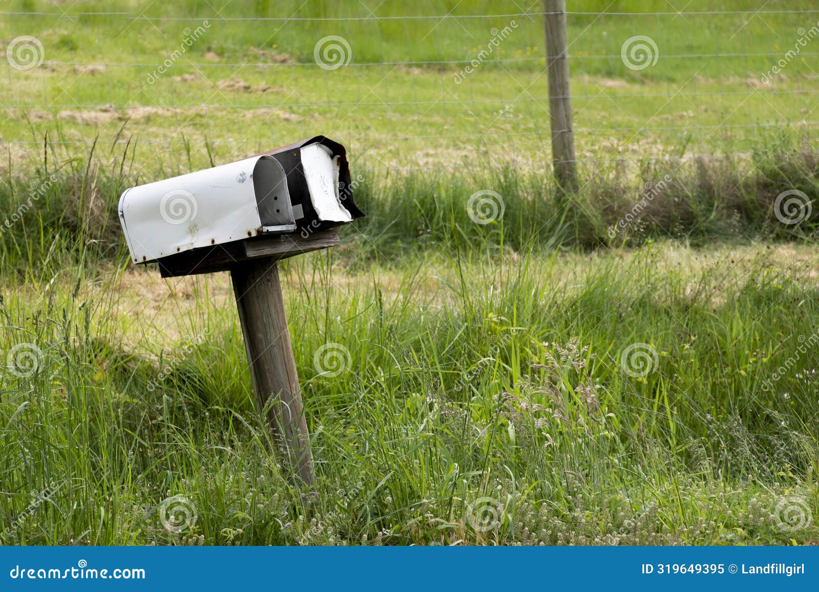 Two Old White Rural Mailboxes Stock Image - Image of container, bright ...