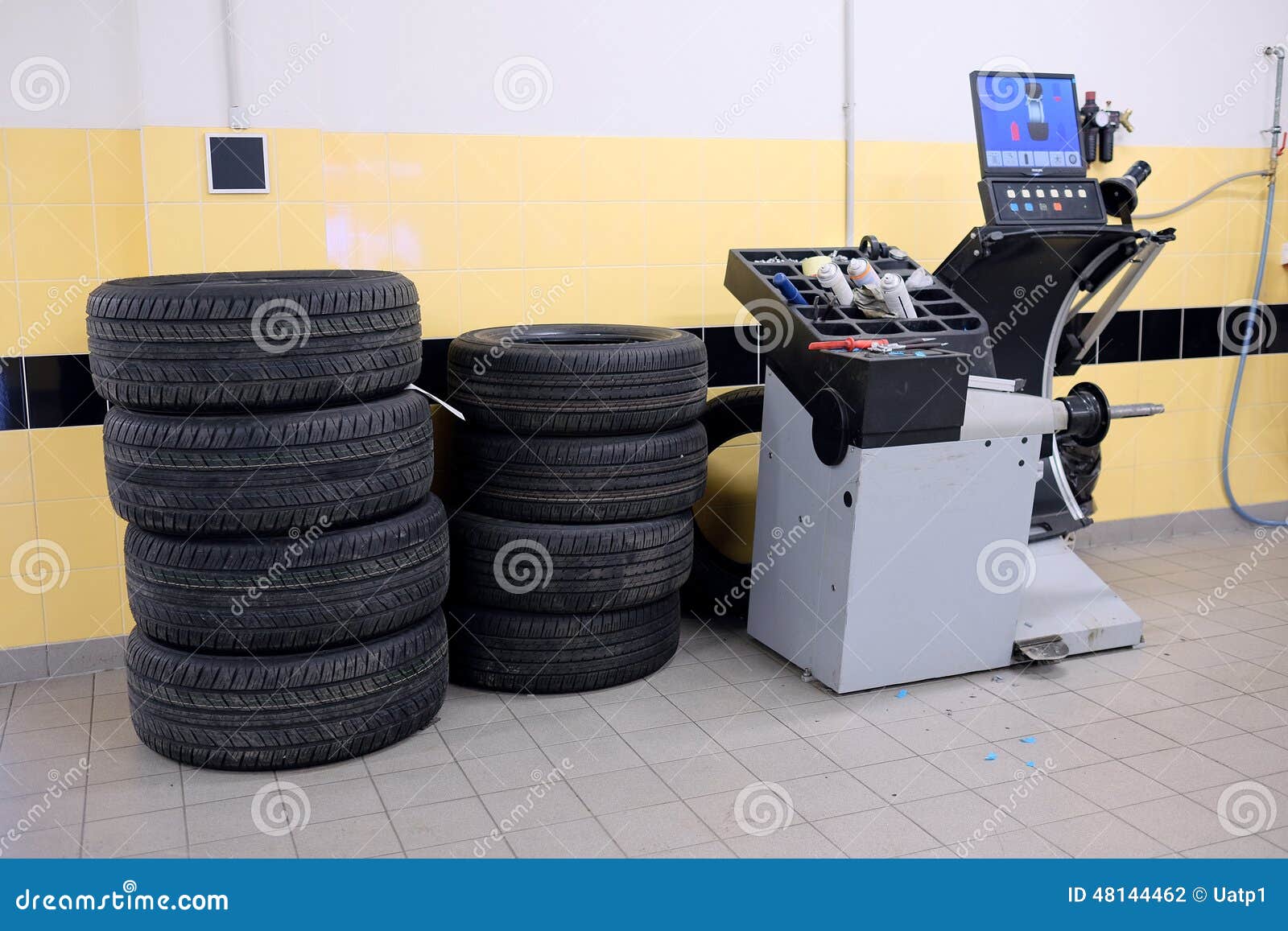 Image of Tyre Fitting Machine Stock Photo - Image of casing, transport ...