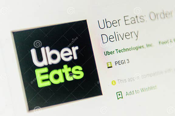Uber Eats App Icon. Selective Focus. Editorial Image - Image of ...