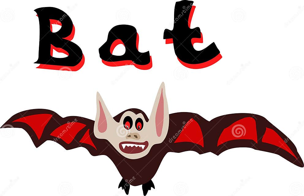 Image of ugly comic bat stock vector. Illustration of scary - 231077244