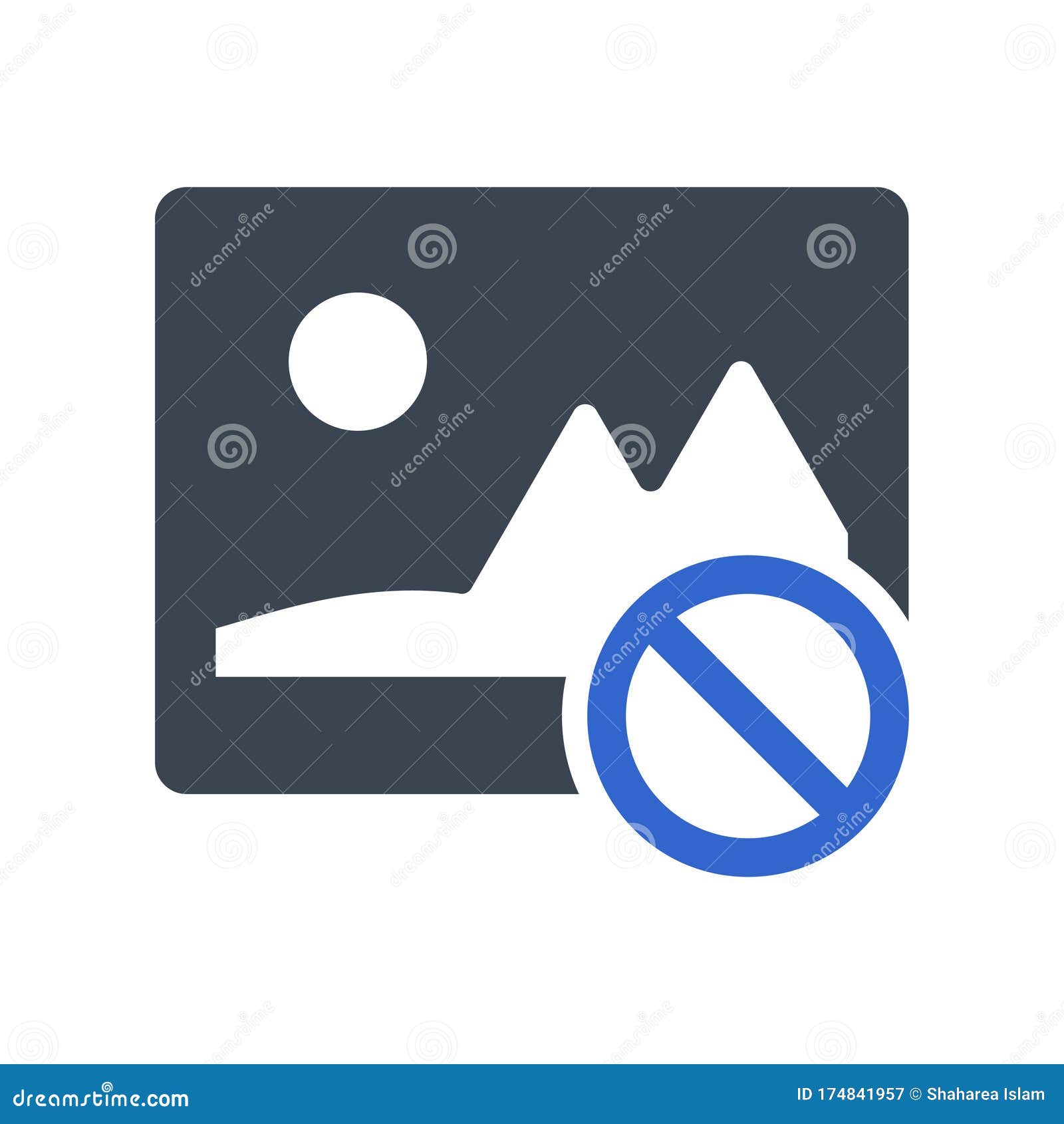 Image unavailable icon stock vector. Illustration of sign - 174841957