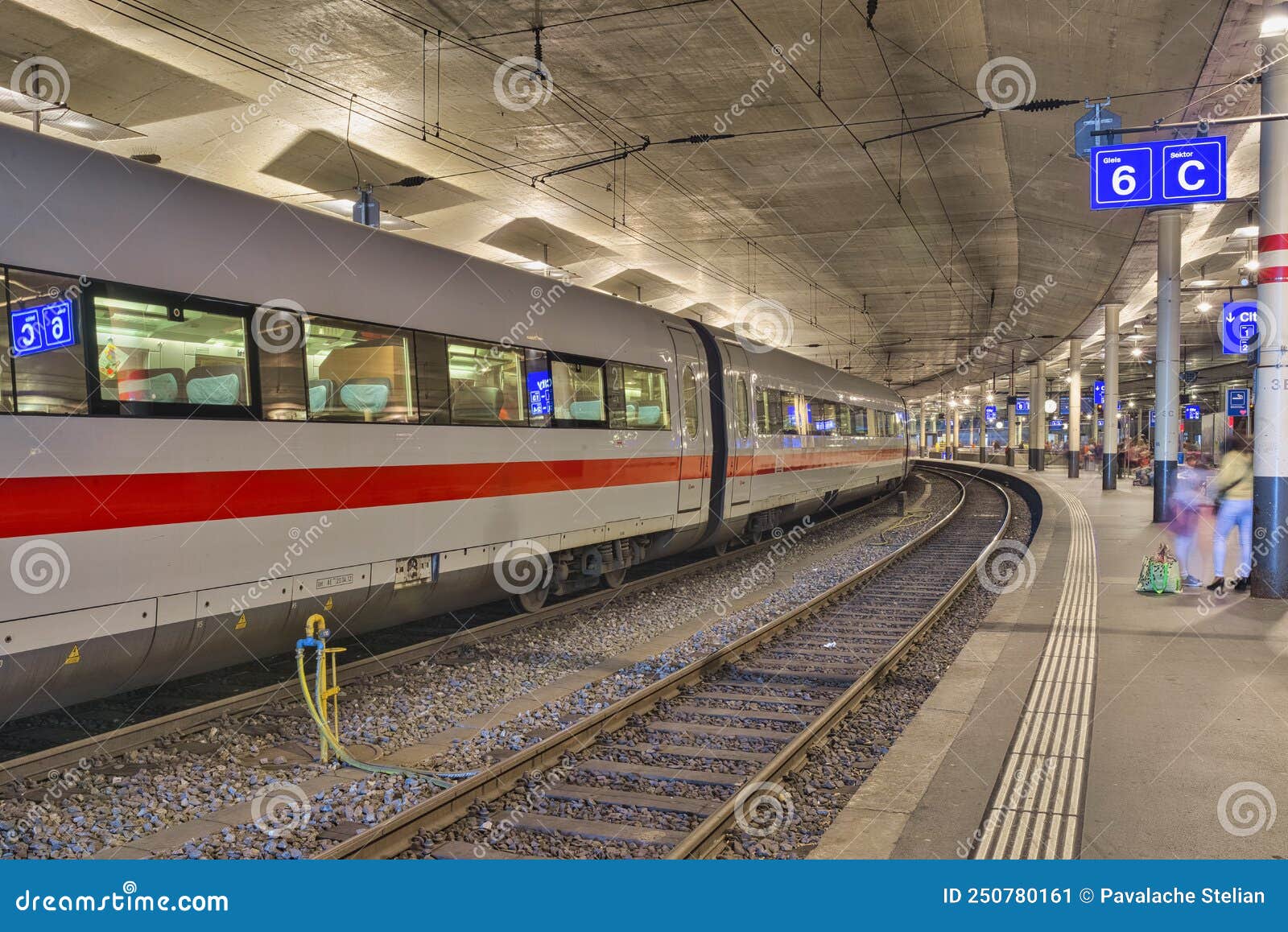 Image of the Underground Platform of the Train Station in Bern ...