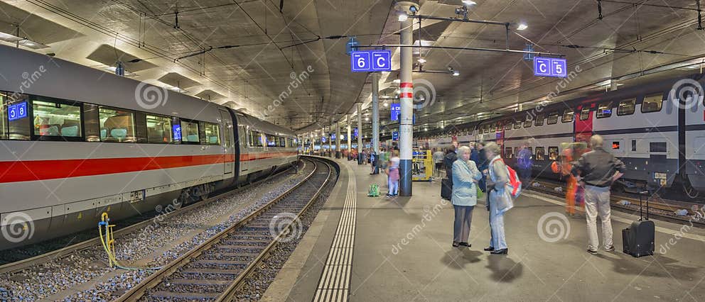 Image of the Underground Platform of the Train Station in Bern ...