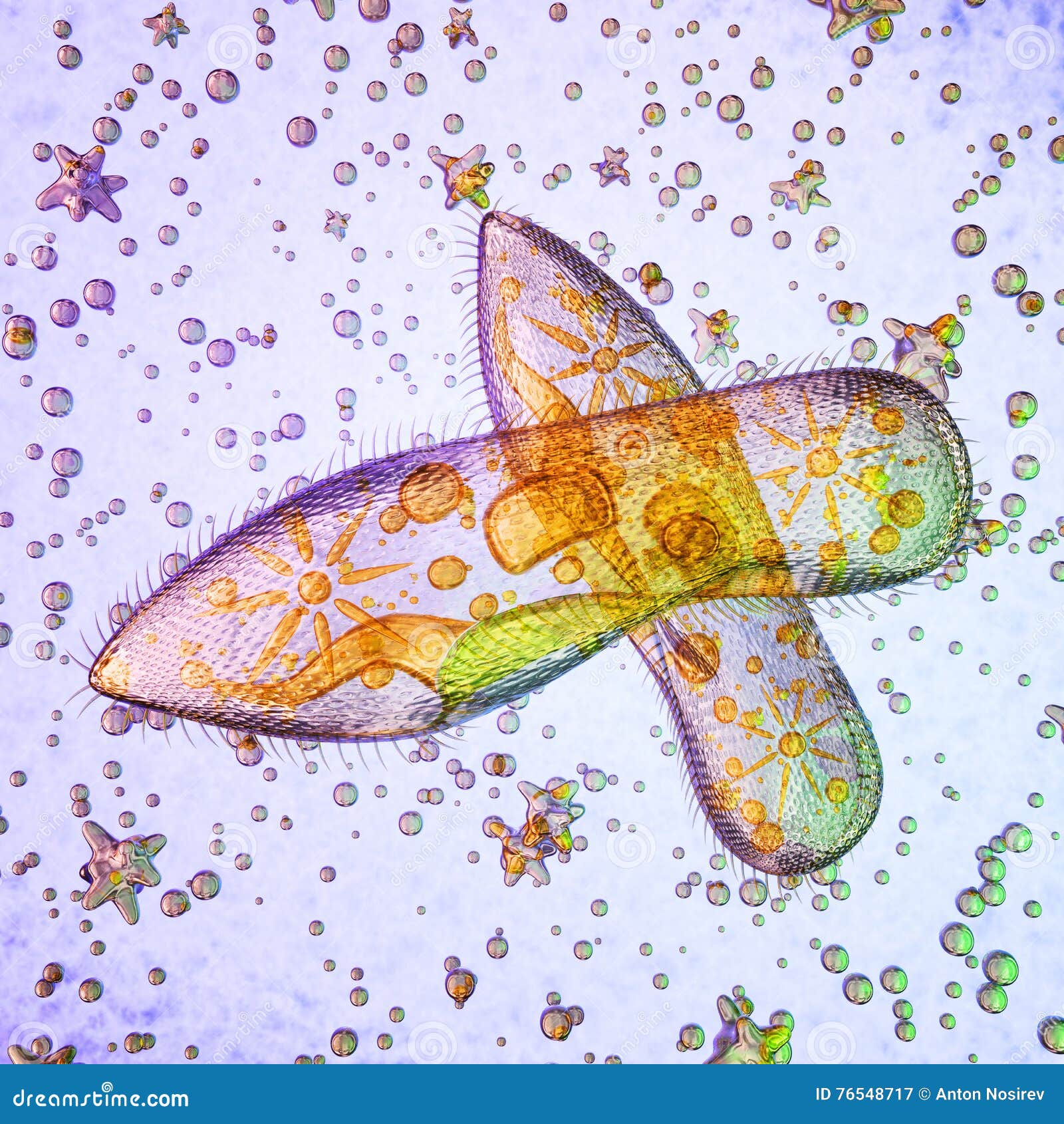 Image Unicellular Ciliates Protozoa Abstract Image Stock Illustration ...