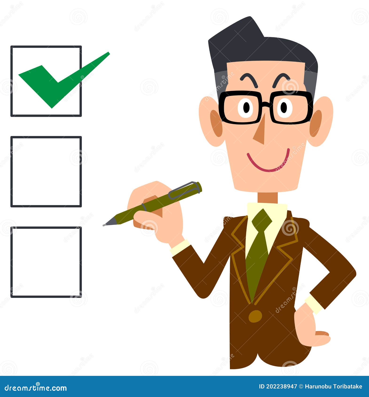 Upper Body of a Man Wearing a Jacket To Check Stock Vector ...