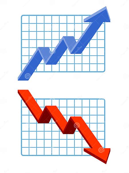 The Image of an Upward Graph, a Downward Graph Stock Vector ...