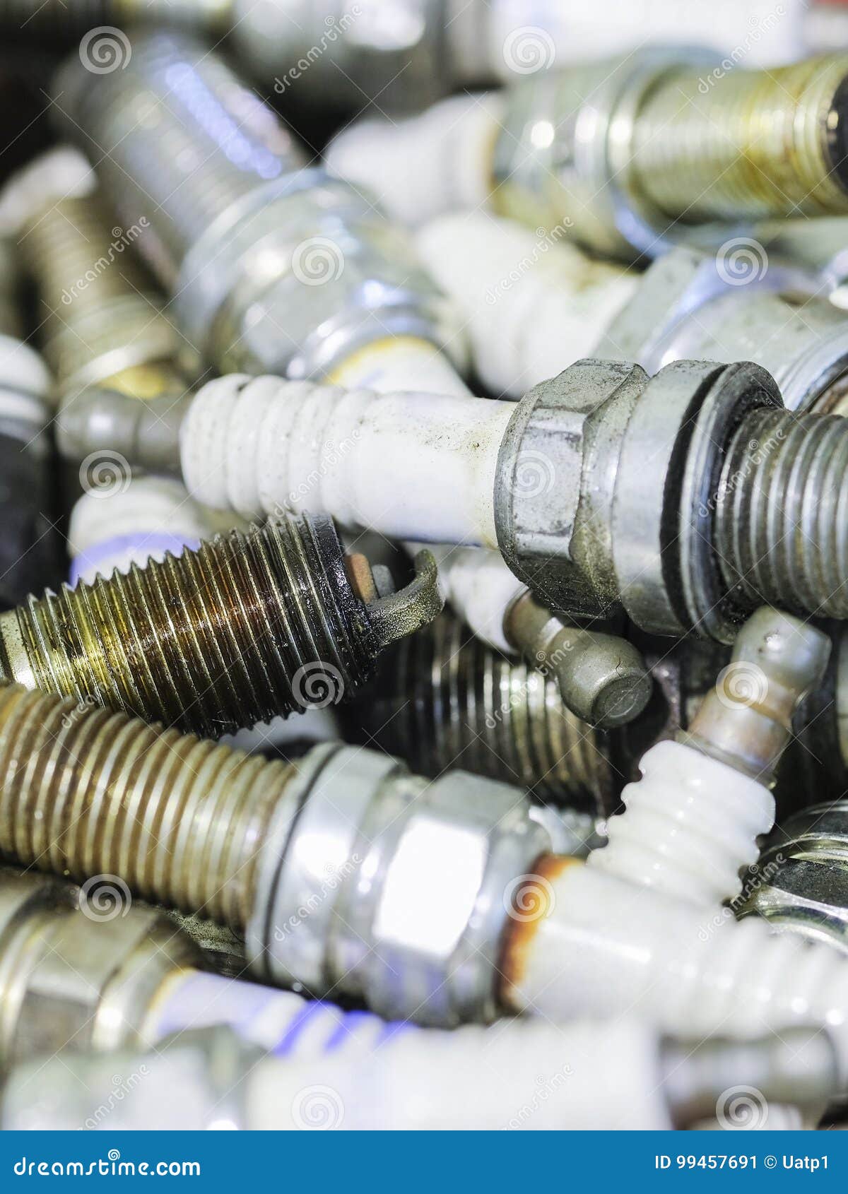 Used car engine plugs stock image. Image of electrical - 99457691