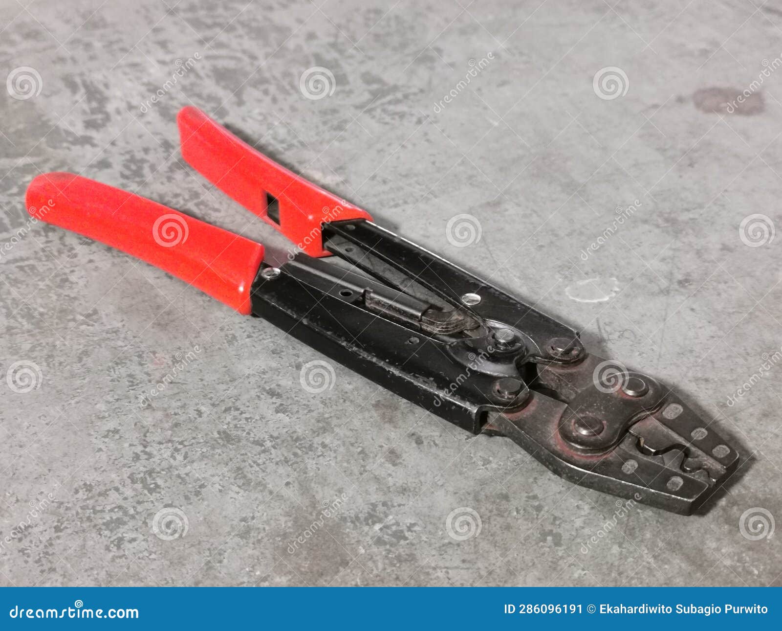 Image of Used and Rusty Crimping Tool on the Table. Stock Image - Image ...