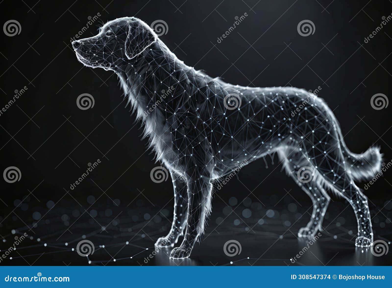 Dog data line stock illustration. Illustration of carnivore - 308547374