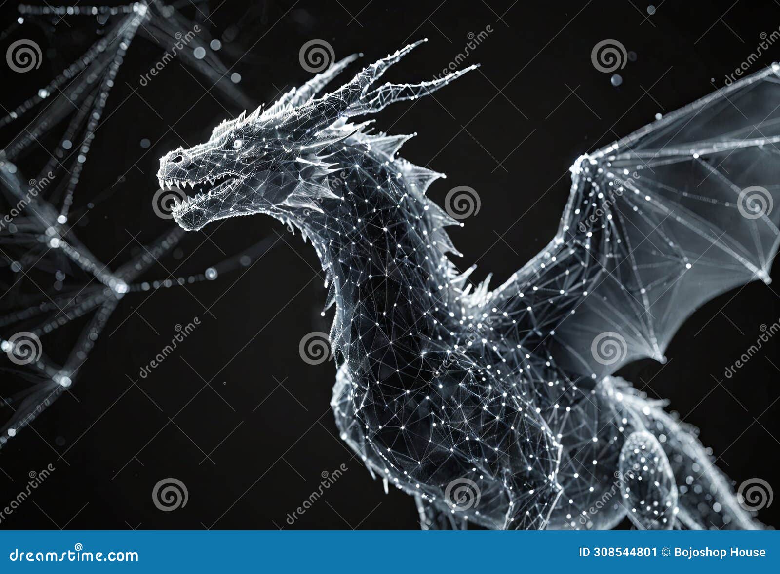 Dragon data line stock illustration. Illustration of work - 308544801