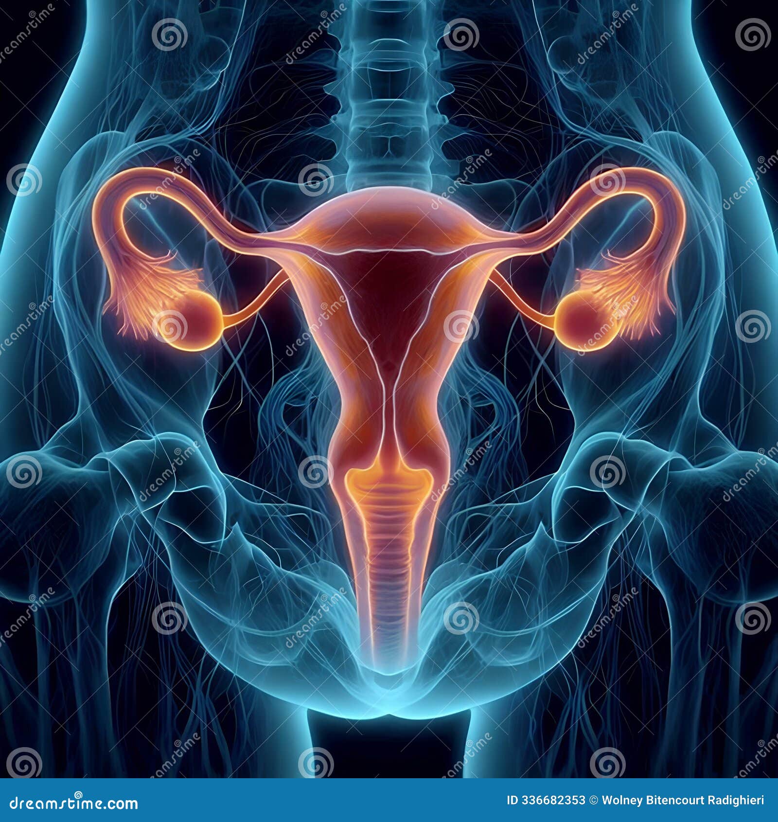 Image of a Uterus in Artistic Version Stock Illustration - Illustration ...