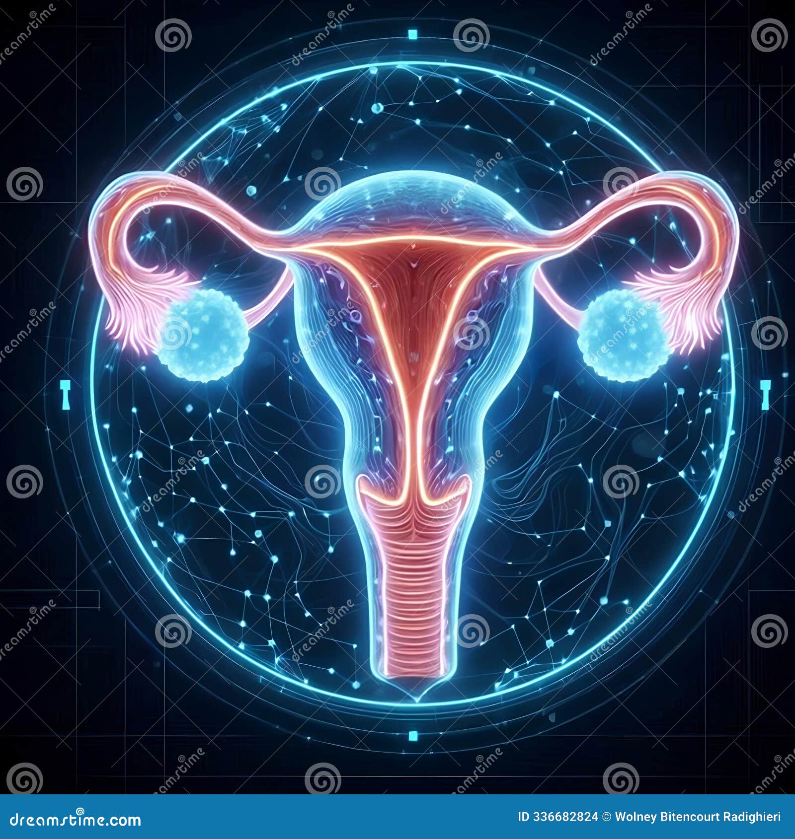 Image of a Uterus in Artistic Version Stock Illustration - Illustration ...