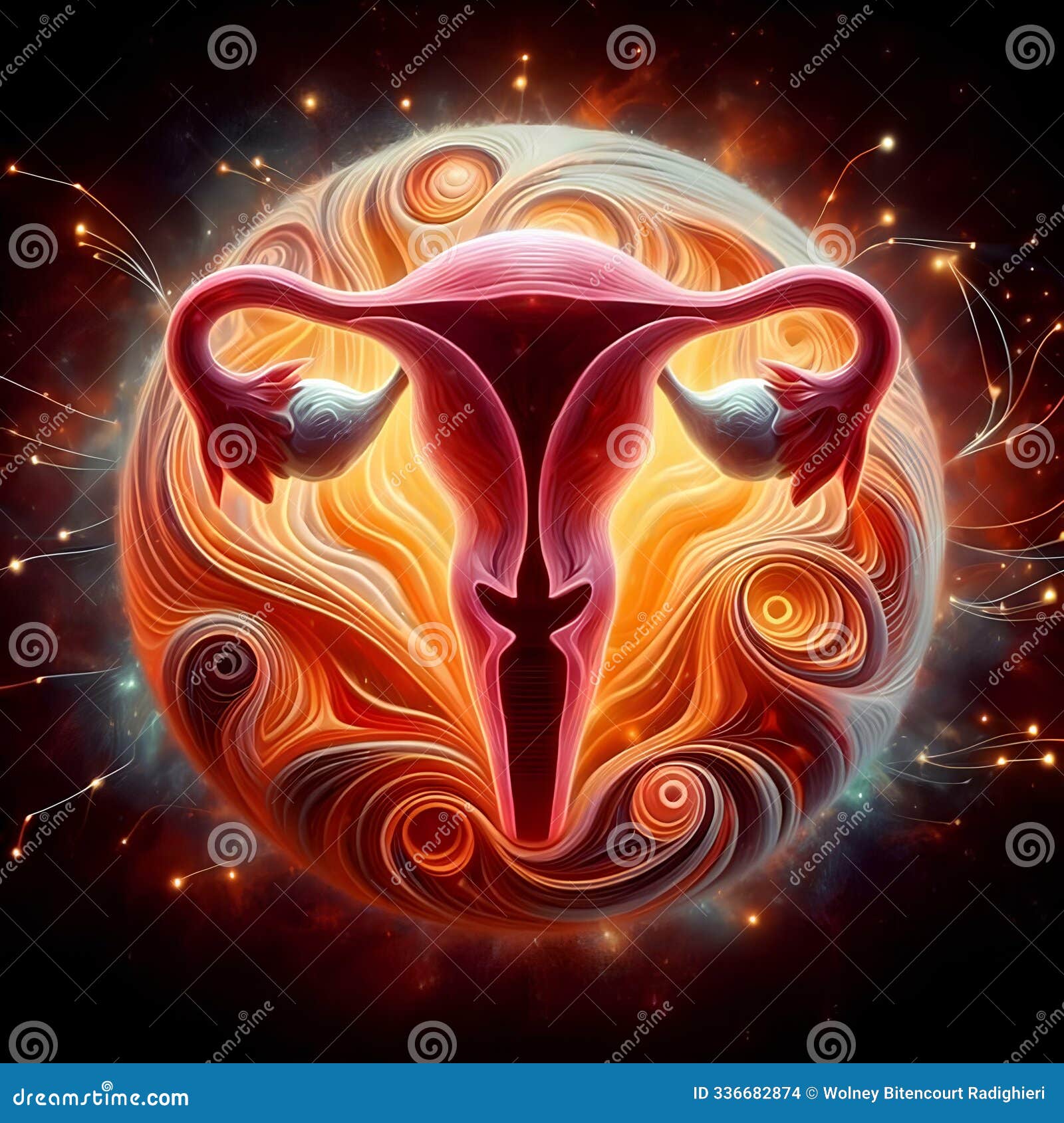 Image of a Uterus in Artistic Version Stock Illustration - Illustration ...