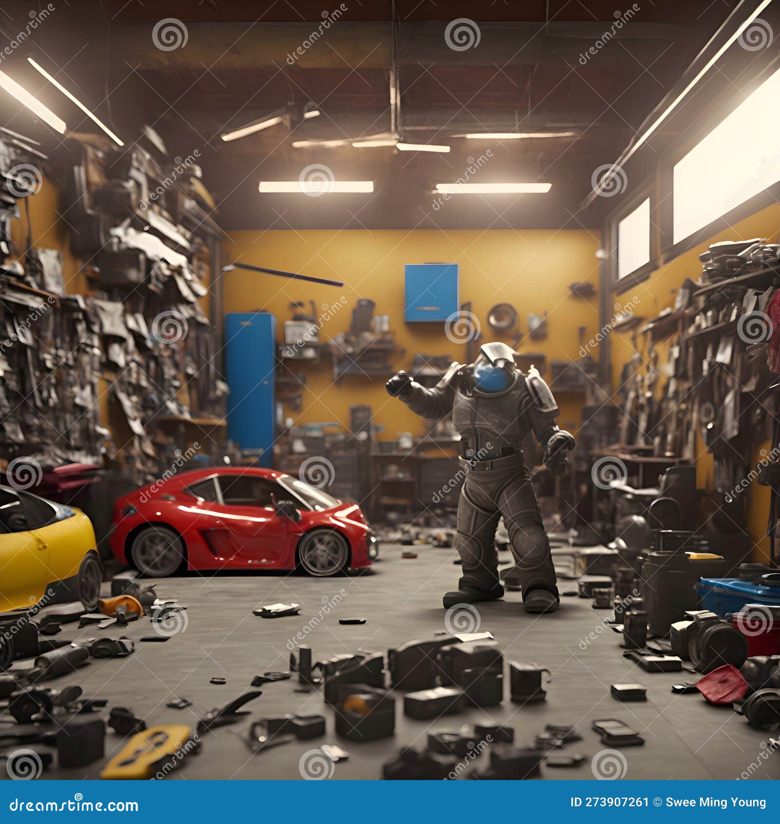 Image of Various Messiest Workshop Fully Filled with All Kind of ...