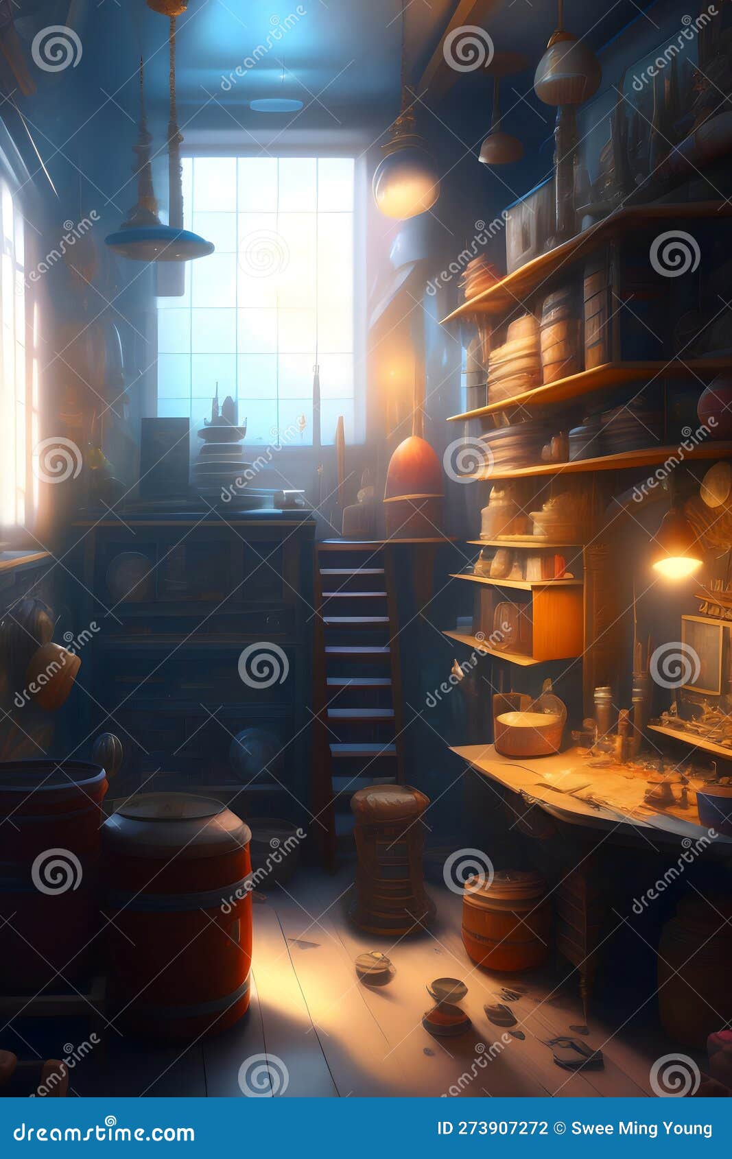 Image of Various Messiest Workshop Fully Filled with All Kind of ...