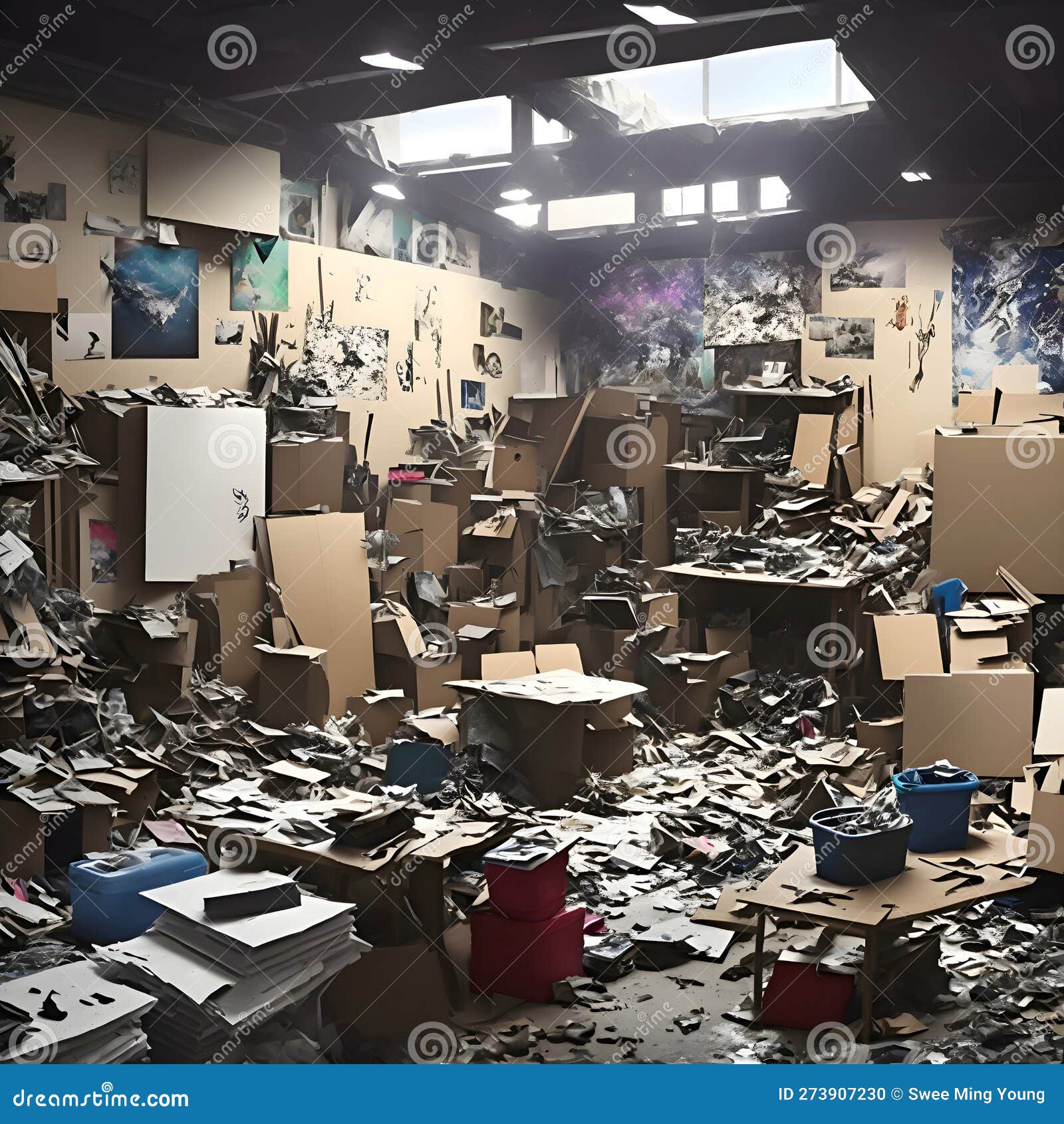 Image of Various Messiest Workshop Fully Filled with All Kind of ...