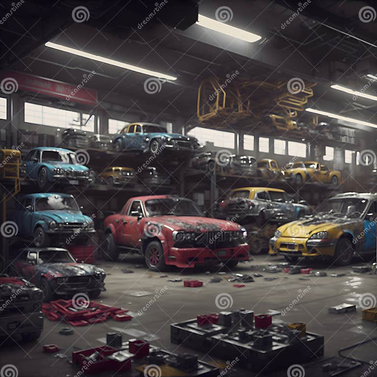 Image of Various Messiest Workshop Fully Filled with All Kind of ...