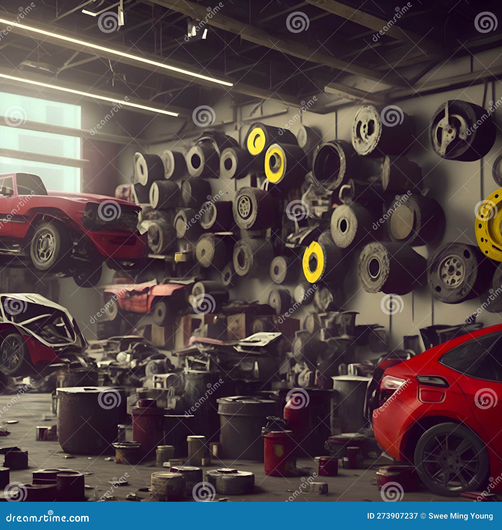 Image of Various Messiest Workshop Fully Filled with All Kind of ...