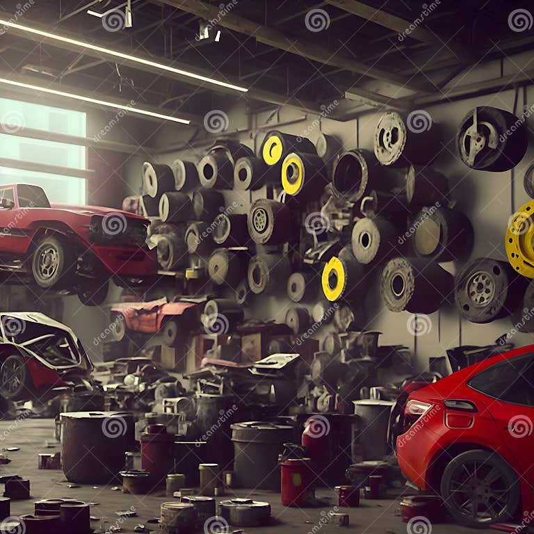 Image of Various Messiest Workshop Fully Filled with All Kind of ...