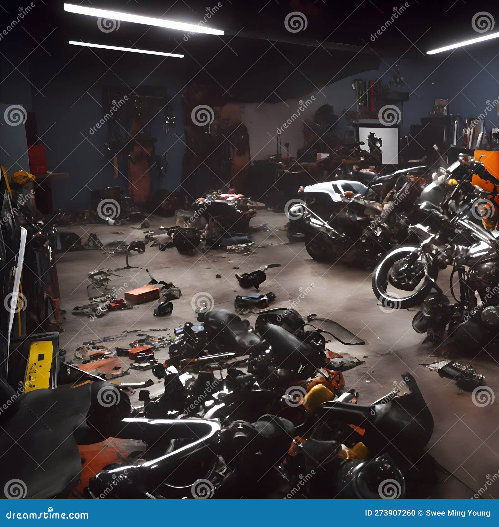 Image of Various Messiest Workshop Fully Filled with All Kind of ...