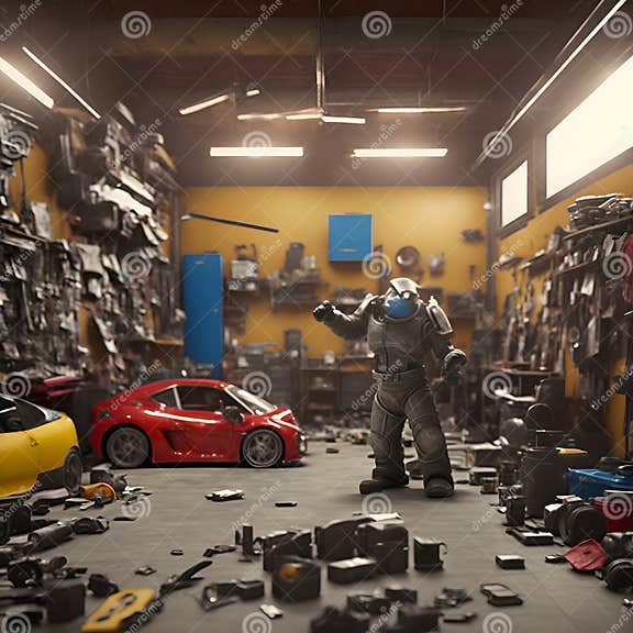 Image of Various Messiest Workshop Fully Filled with All Kind of ...