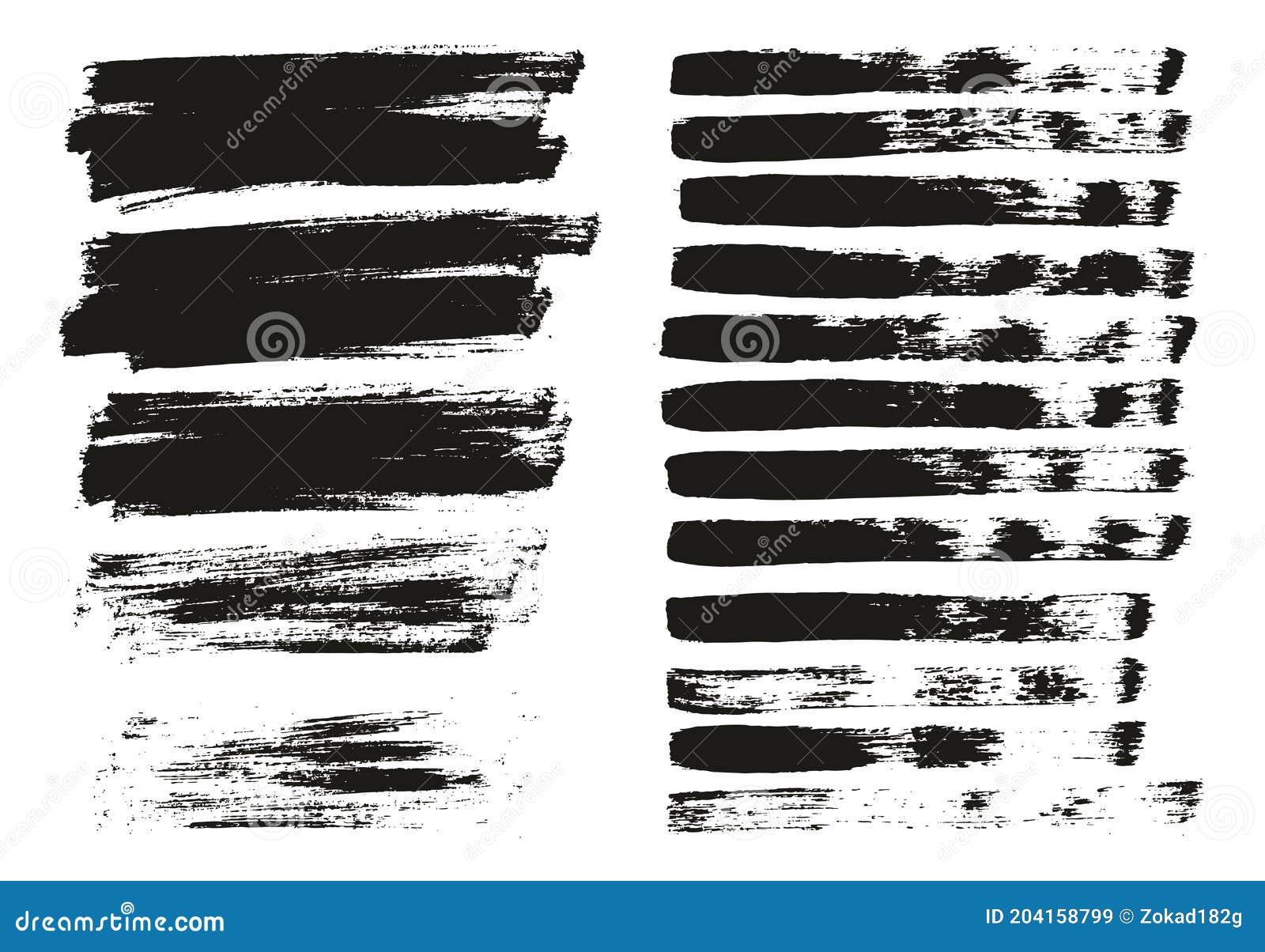 Flat Paint Brush Thin Lines & Background Mix High Detail Abstract ...