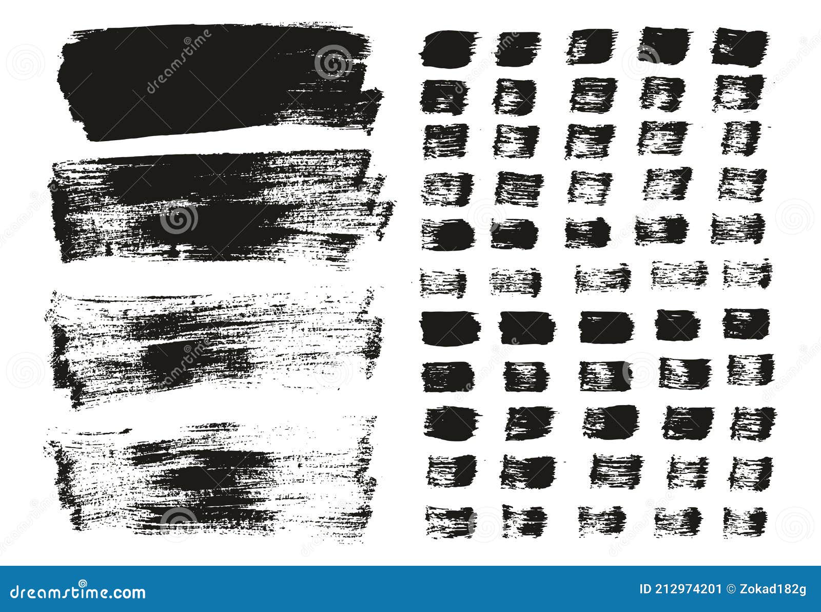 Flat Paint Brush Thin Long Background & Straight Lines Mix High Detail ...