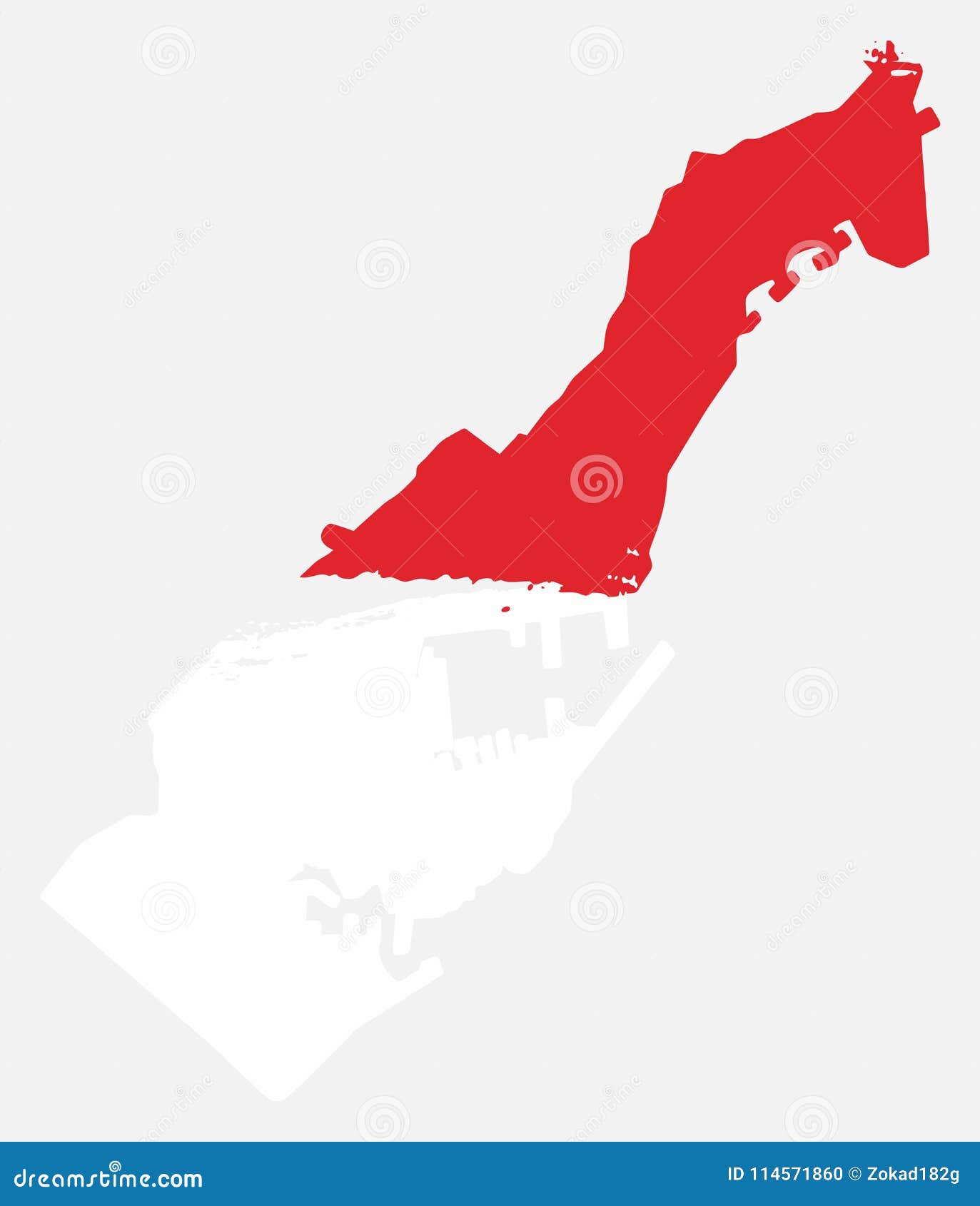 Monaco Flag & Map Vector Hand Painted with Rounded Brush Stock Vector ...