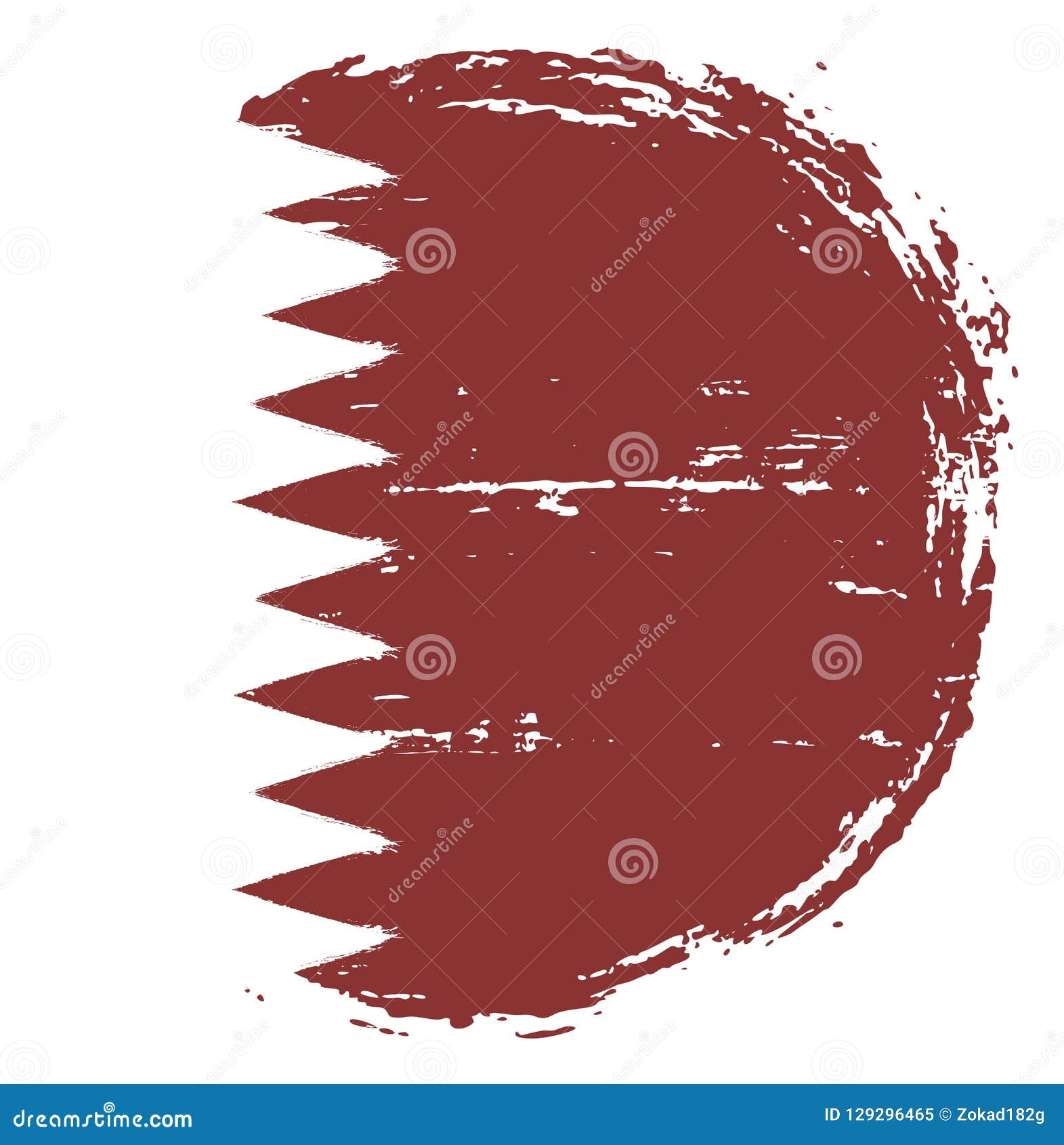 Qatar Circle Flag Vector Hand Painted with Rounded Brush Stock Vector ...