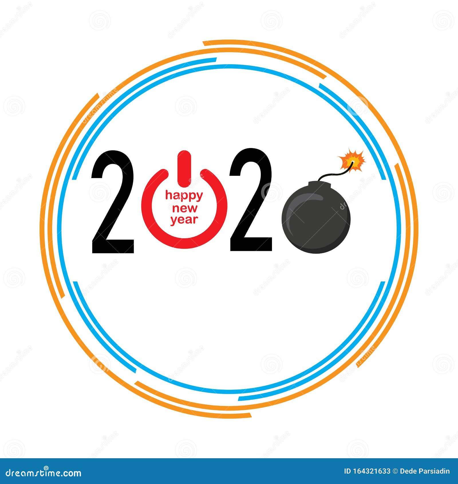 Image Vectorielle Du Logo Du Jour De L'an 2020 - Vectoriel Illustration ...