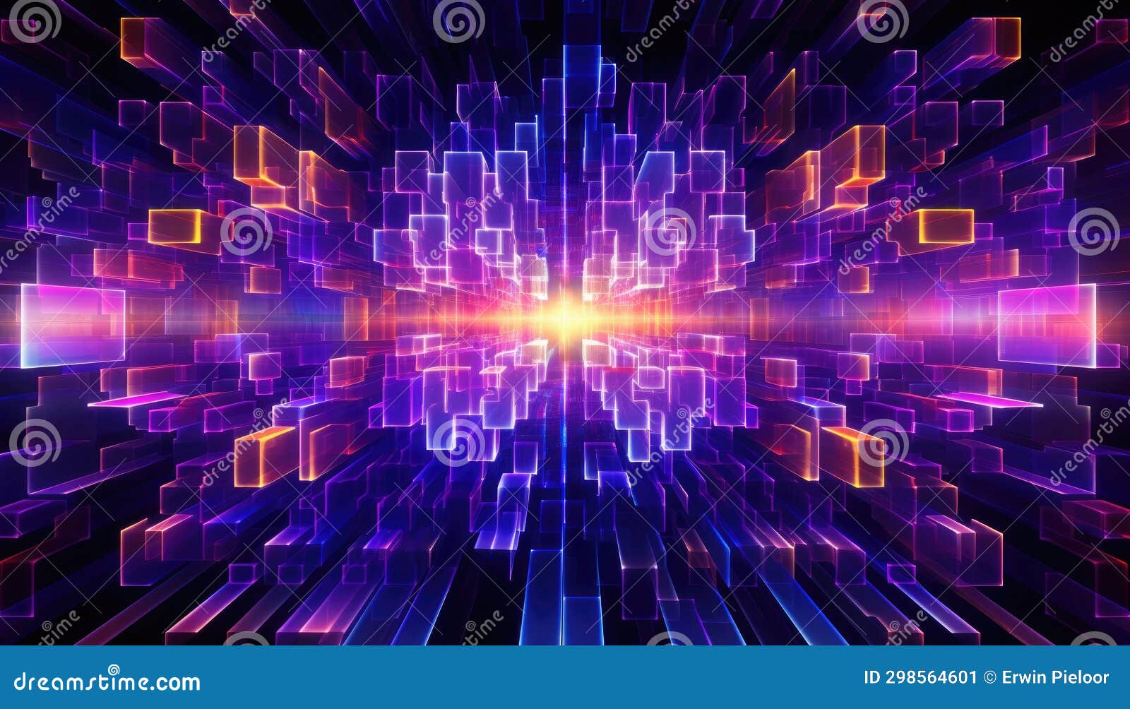Engaging and Vibrant Digital Technolgy Composition Stock Illustration ...