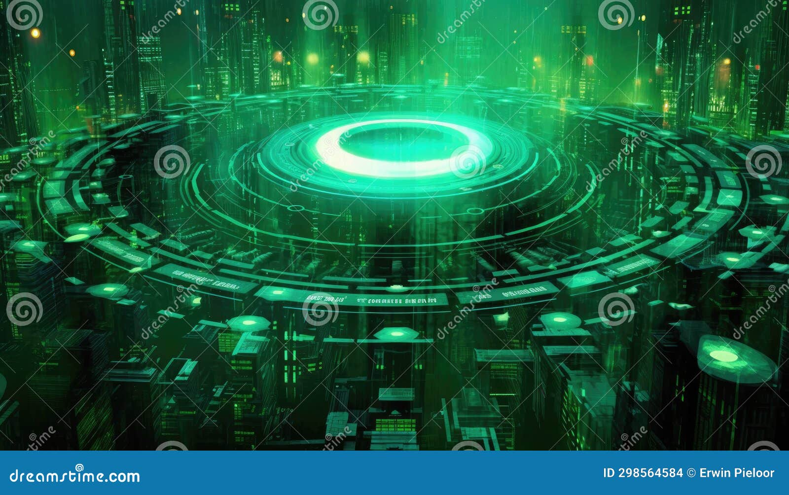 Modern and Captivating Digital Technolgy Themed Artwork Stock Photo ...