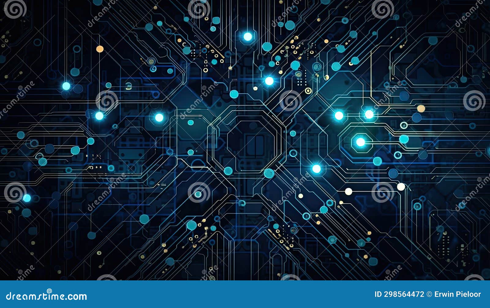 Modern and Sleek Digital Technolgy Backdrop Stock Illustration ...