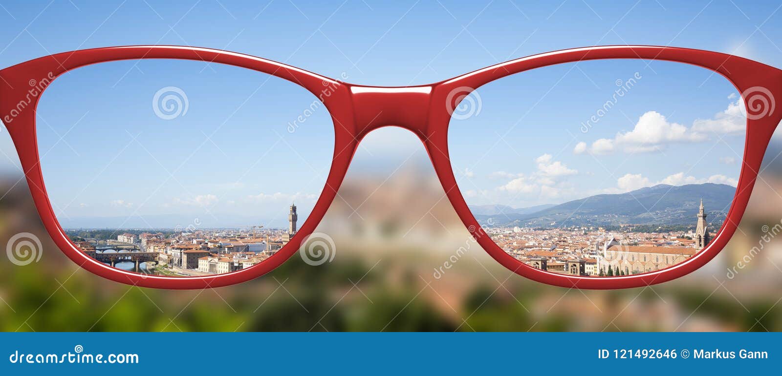 View through Glasses Sharp with Glasses Unsharp without Glasses Stock ...