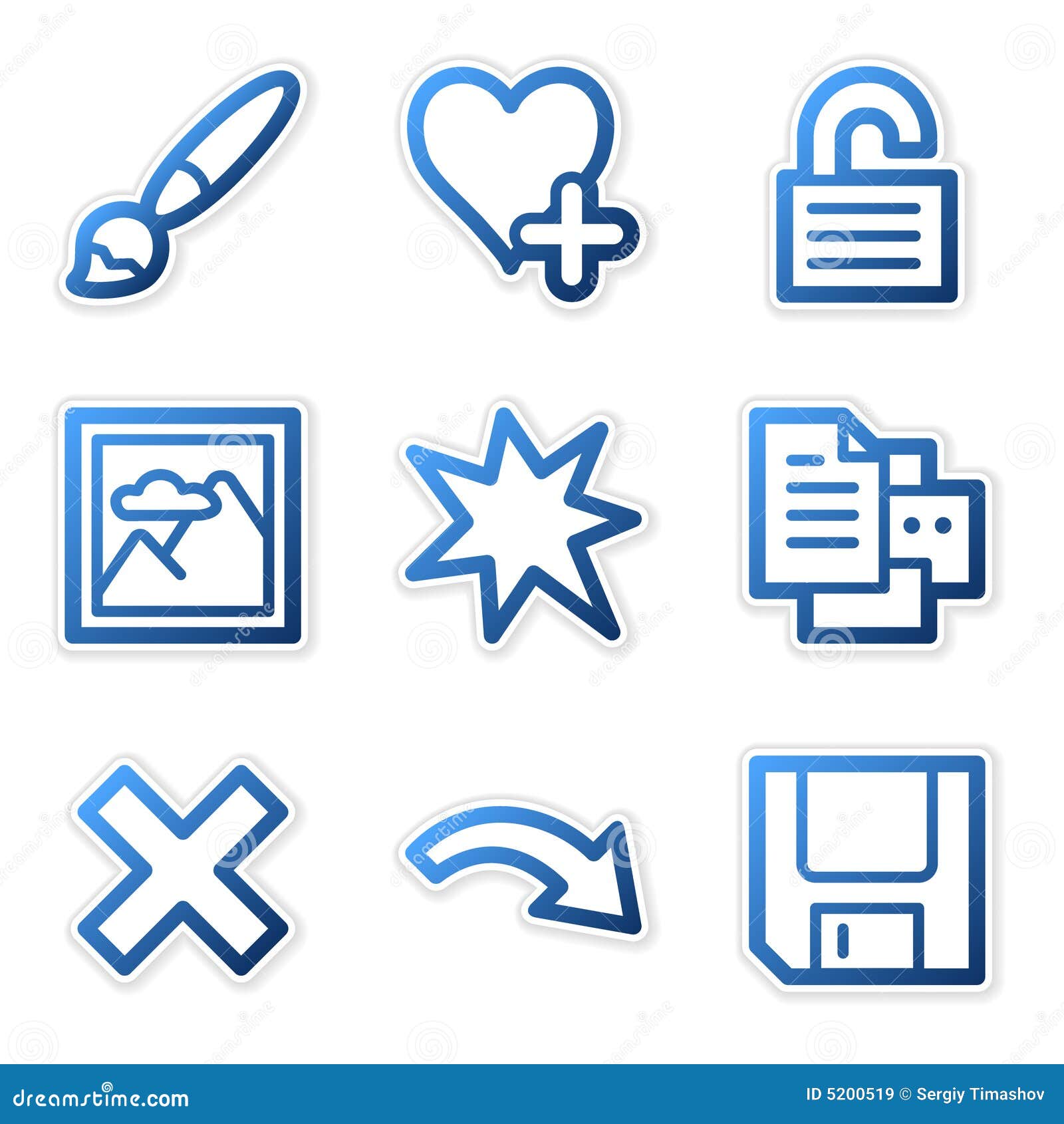 Image viewer icons 2 stock vector. Illustration of icons - 5200519