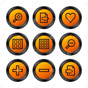 Image viewer icons, orange stock vector. Illustration of preview - 5422754