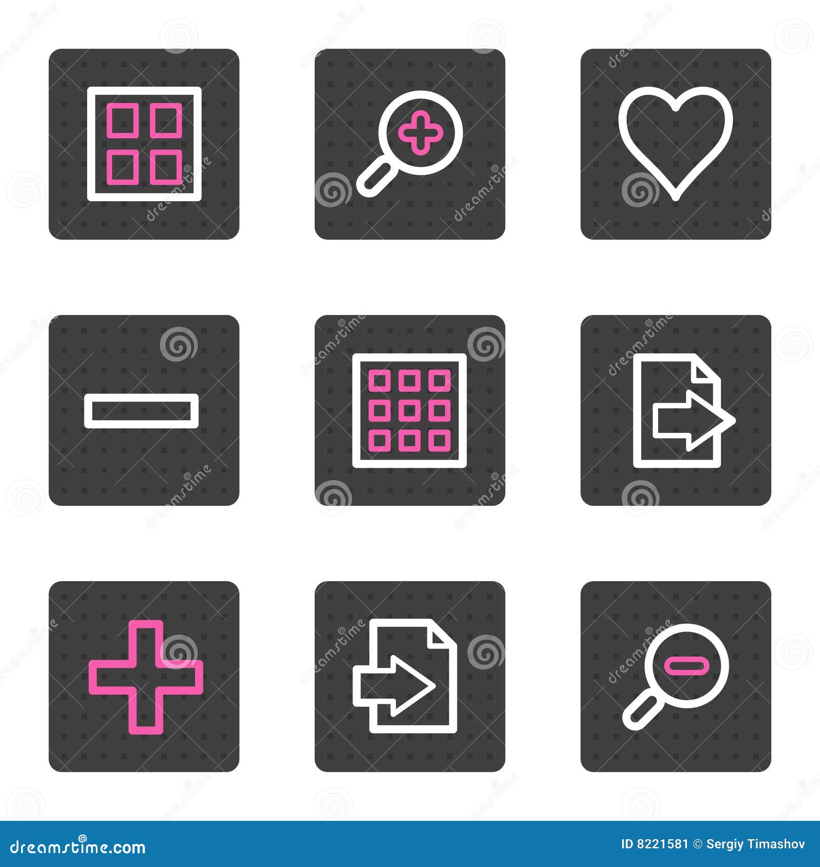 Image viewer web icons stock vector. Illustration of buttons - 8221581
