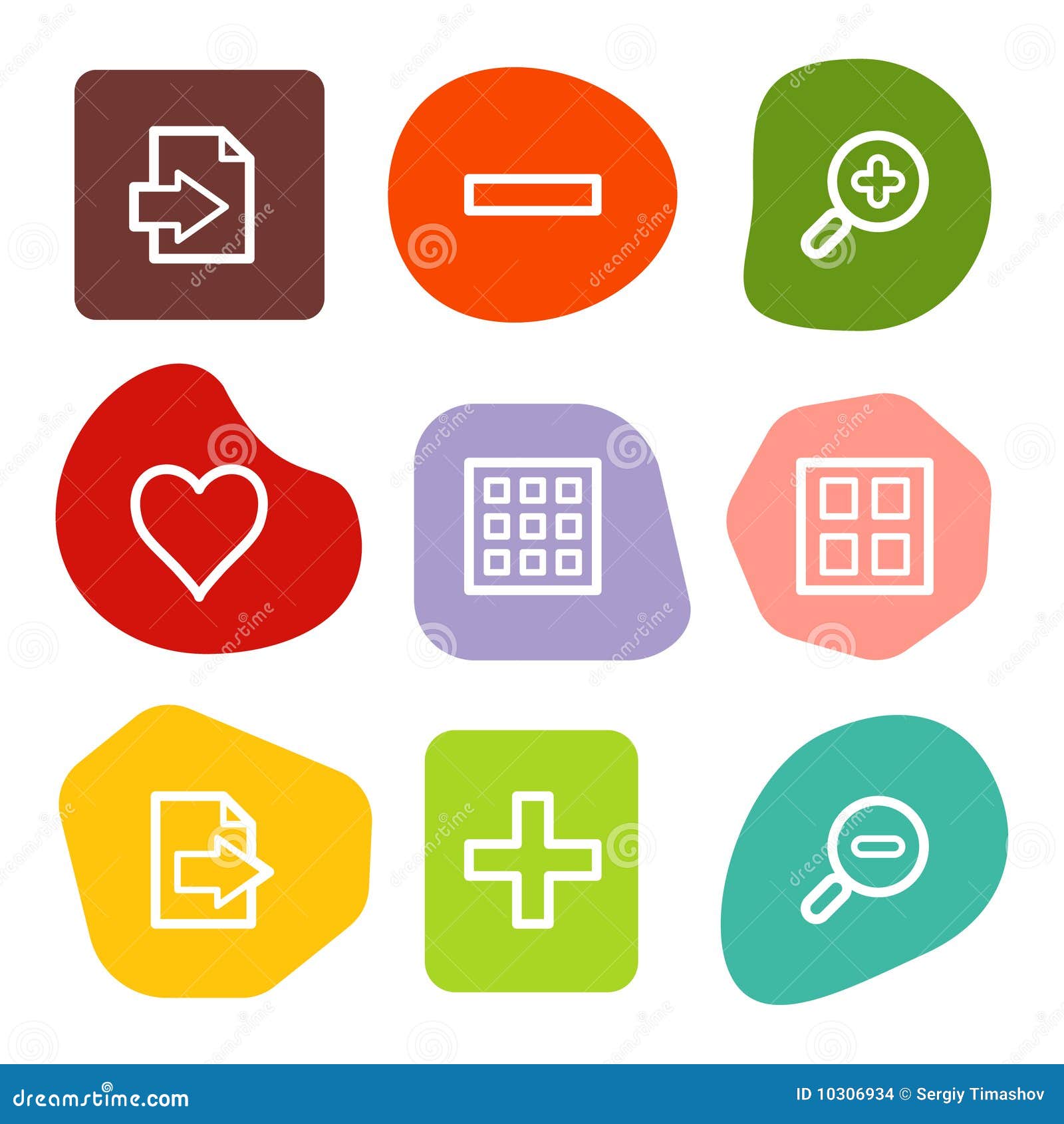 Image Viewer Web Icons, Colour Spots Series Stock Vector - Illustration ...