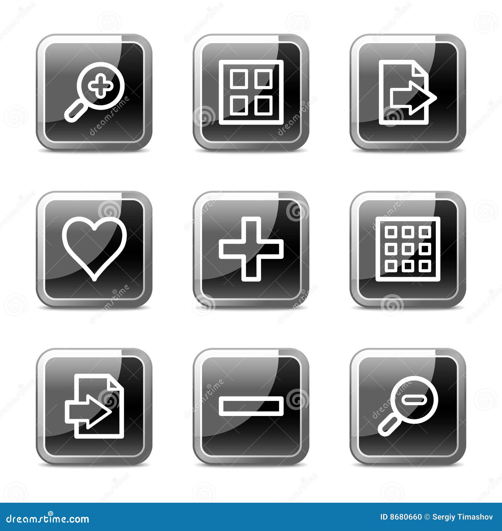 Image Viewer Web Icons, Glossy Buttons Series Stock Vector ... Image Viewer Web Icons, Glossy Buttons Series Stock Vector ...