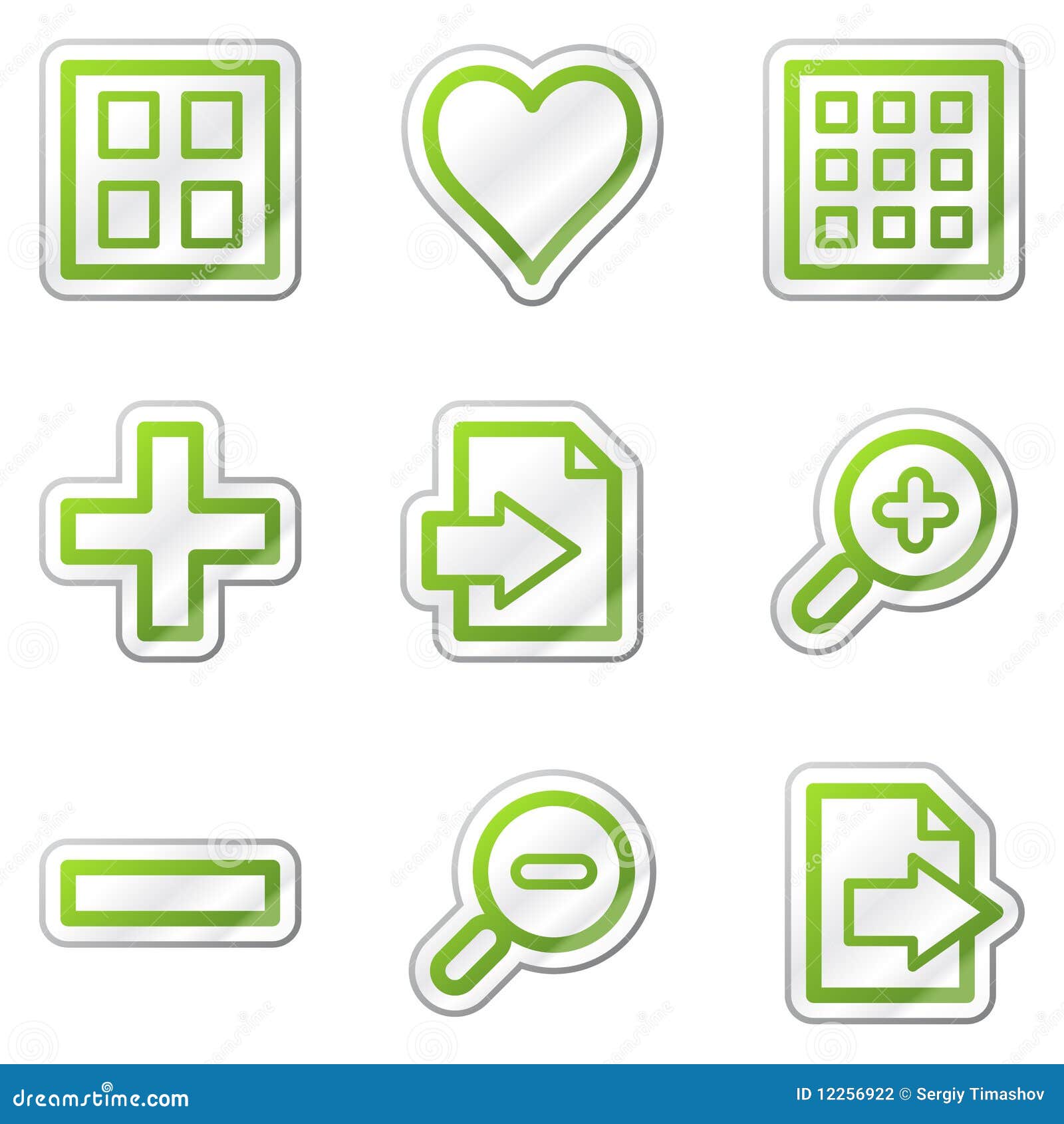 Image Viewer Web Icons, Green Contour Sticker Stock Vector ... Image Viewer Web Icons, Green Contour Sticker Stock Vector ...