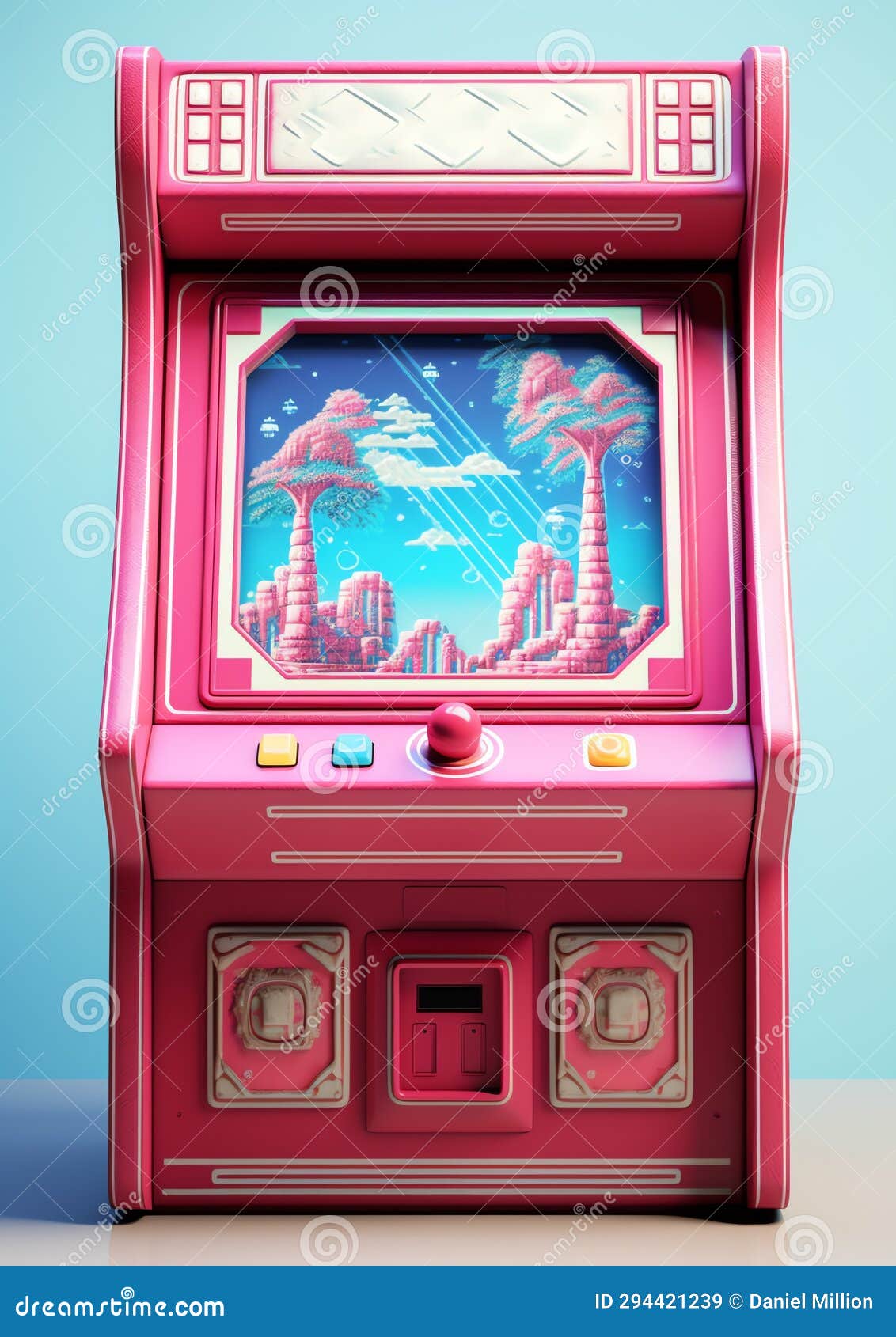 Vintage Arcade Game Frame 80s Retro Nostalgic Stock Illustration ...