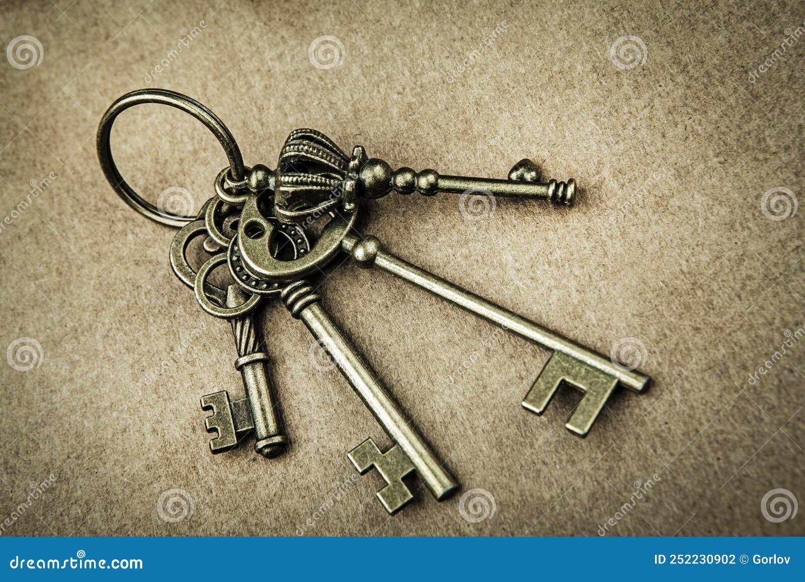 Image of Old Key Paper Background Stock Photo - Image of gold ...