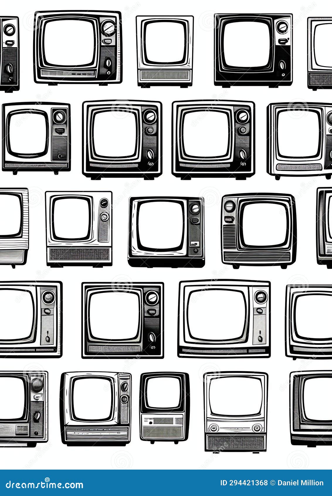 Vintage TV Static Pattern 90s Retro Nostalgic Frame Stock Illustration ...